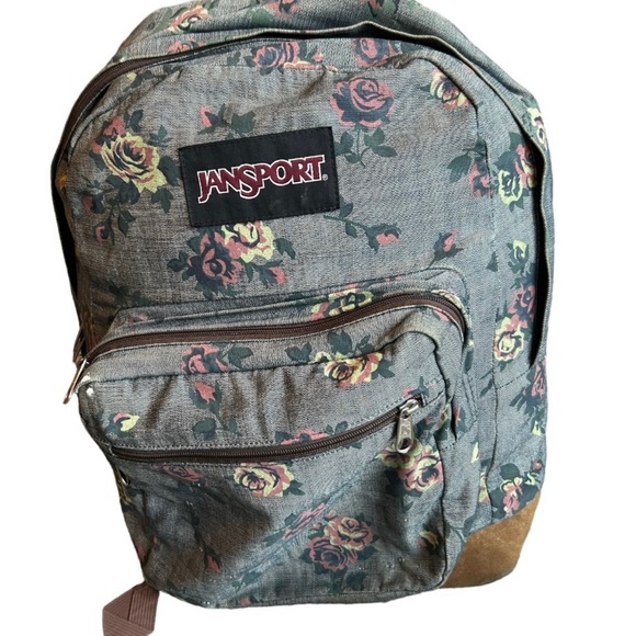 Jansport | Bags | Jansport Denim Rose Backpack | Poshmark